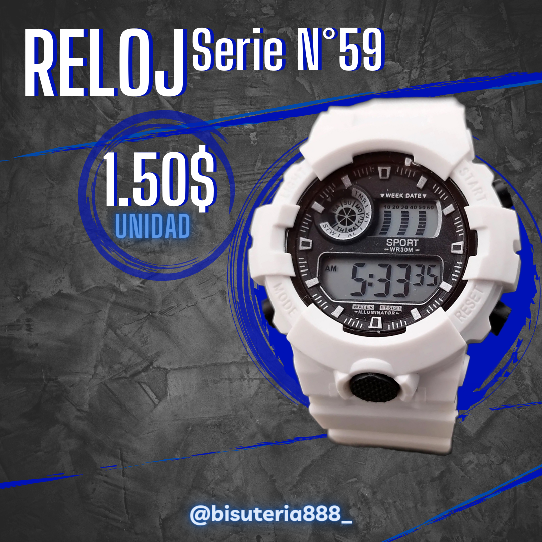 RELOJ SERIE N°104 – E – Bisuteria 888